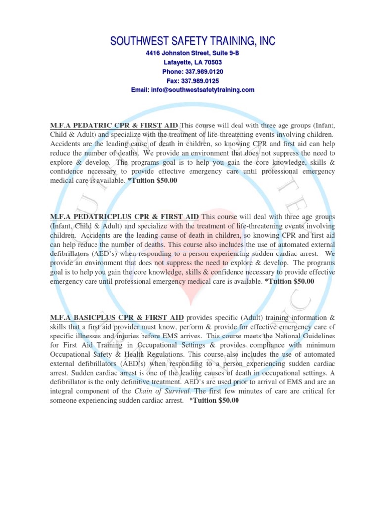 CPR Brochure | PDF | First Aid | Cardiopulmonary Resuscitation