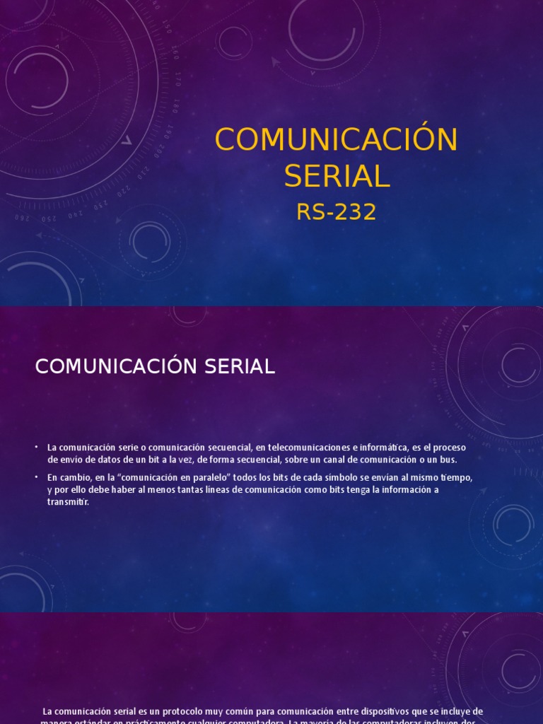 Comunicación Serial RS-232: Protocolo y Usos | PDF | Electrónica ...