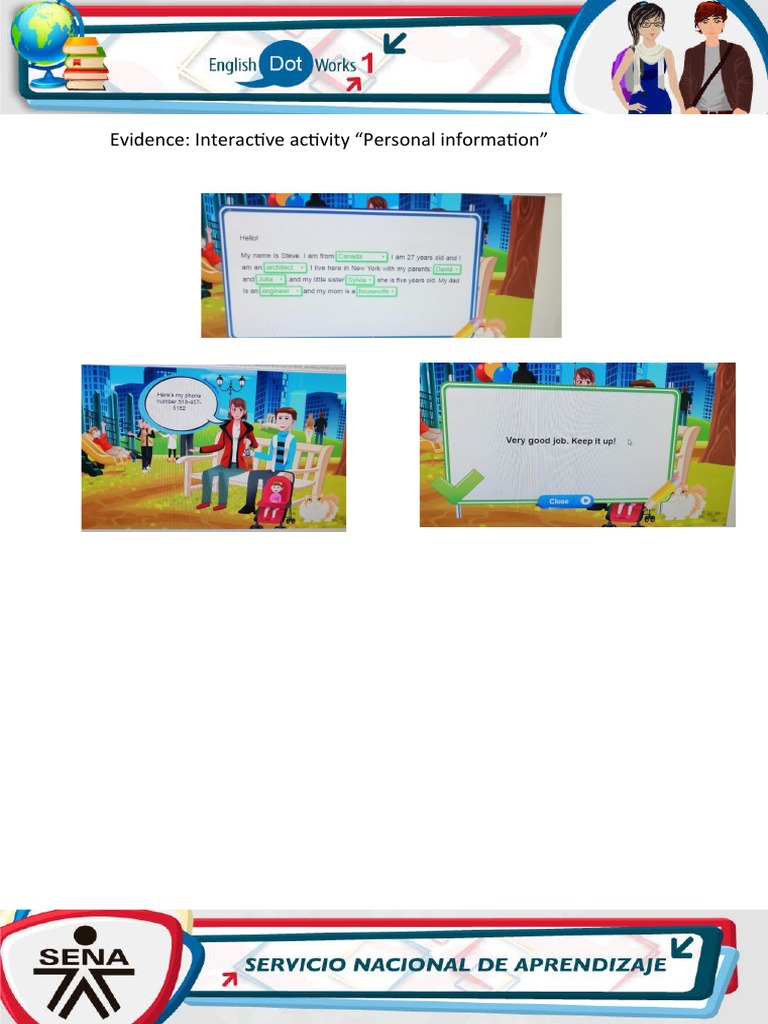 Evidence: Interactive Activity "Personal Information" | PDF