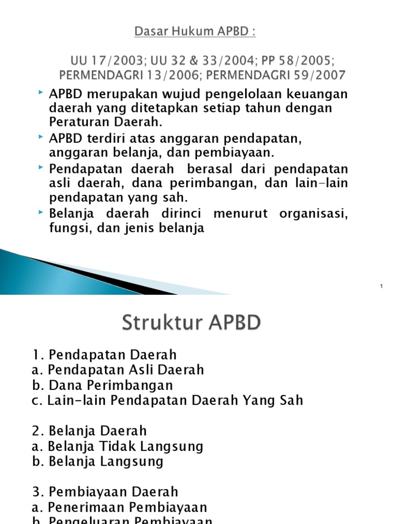 Struktur APBD | PDF | Pengelolaan Keuangan & Uang
