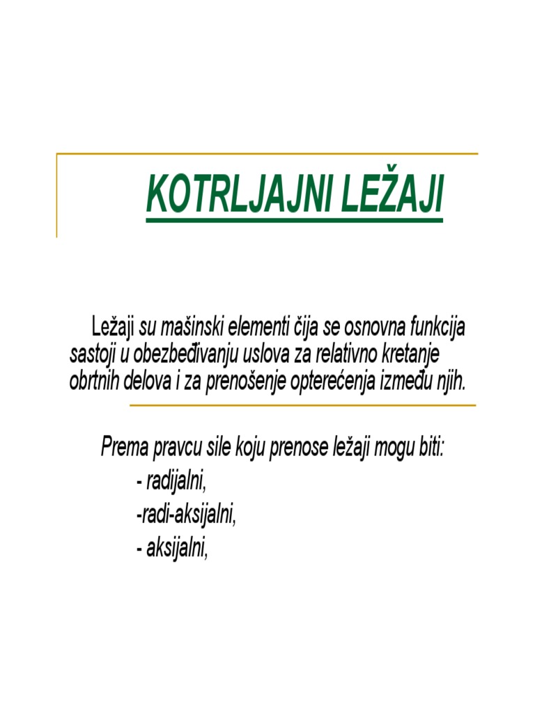 Kotrljajni Lezaji2 | PDF