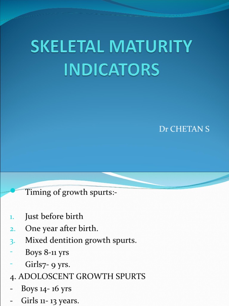Skeletal Maturity Indicators | PDF | Human Anatomy | Nature