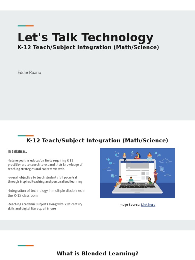 Lets Talk Technology k-12 Tech Subject Integration Math Science Etec ...