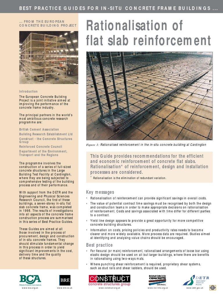 Rationalisation of Reinf in Flat Slabs | PDF | Concrete | Business Process