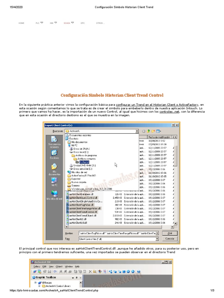 Configuración Simbolo Historian Client Trend 14 PDF | PDF | Scada ...