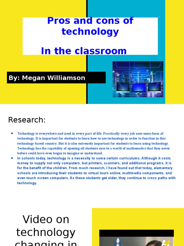 Pros and Cons of Technology in The Classroom1 | PDF | Multimedia ...
