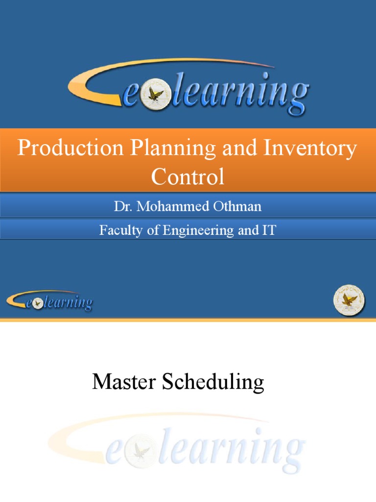Production Planning and Inventory Control | PDF | Inventory | Demand