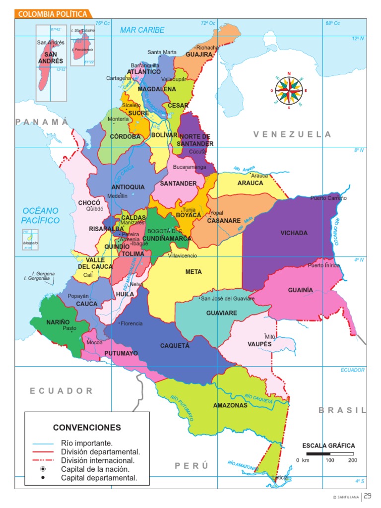 Mapa Político y Administrativo de Colombia | PDF | Colombia