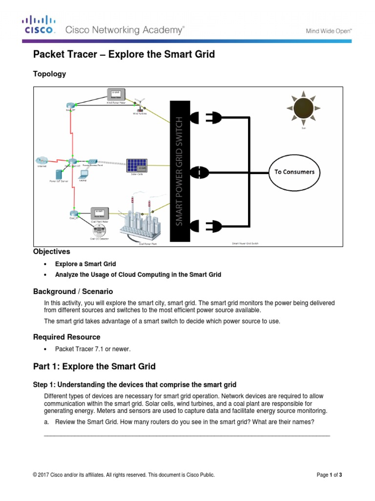 5.3.3.4 Packet Tracer - Explore The Smart Grid PDF | PDF | Smart Grid ...