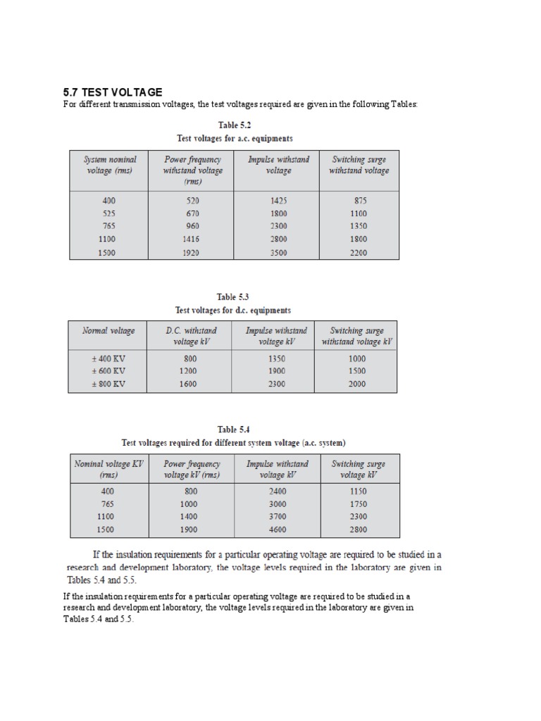 Testing HV Tables | PDF