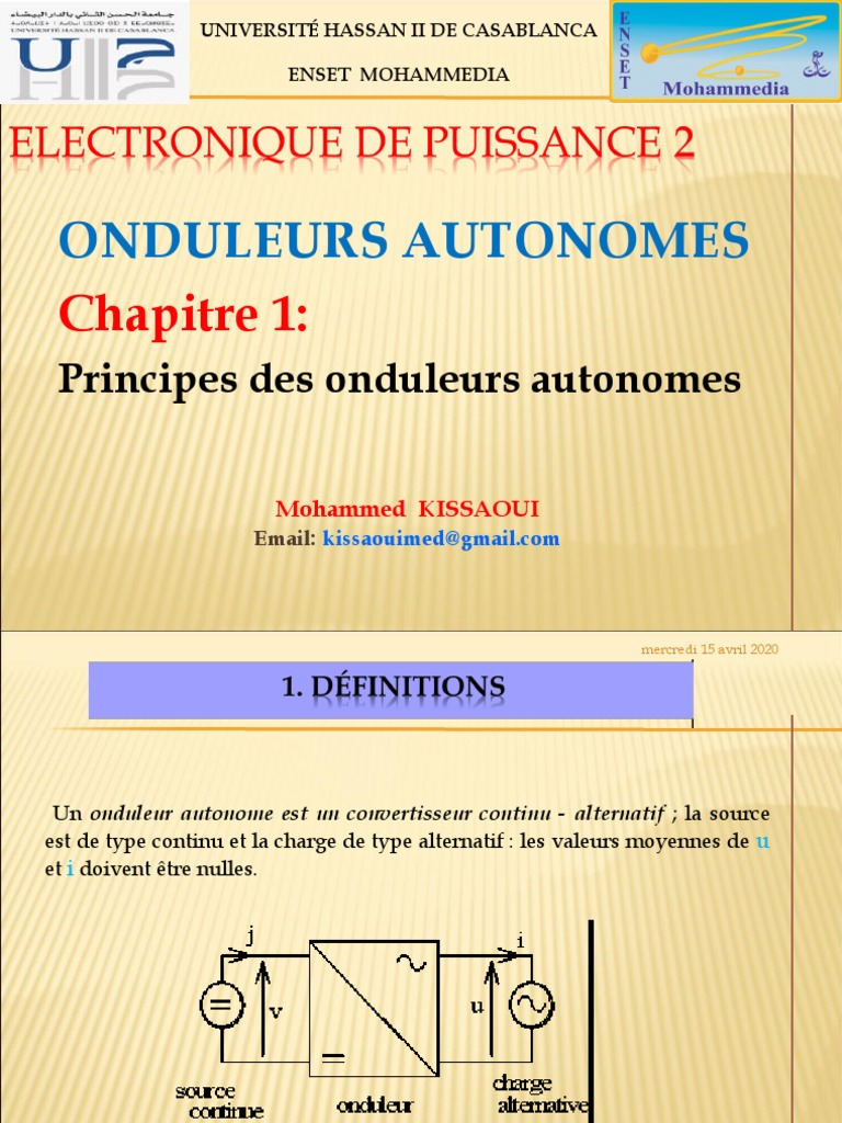 Principes Des Onduleurs | PDF | Onduleur | Courant alternatif