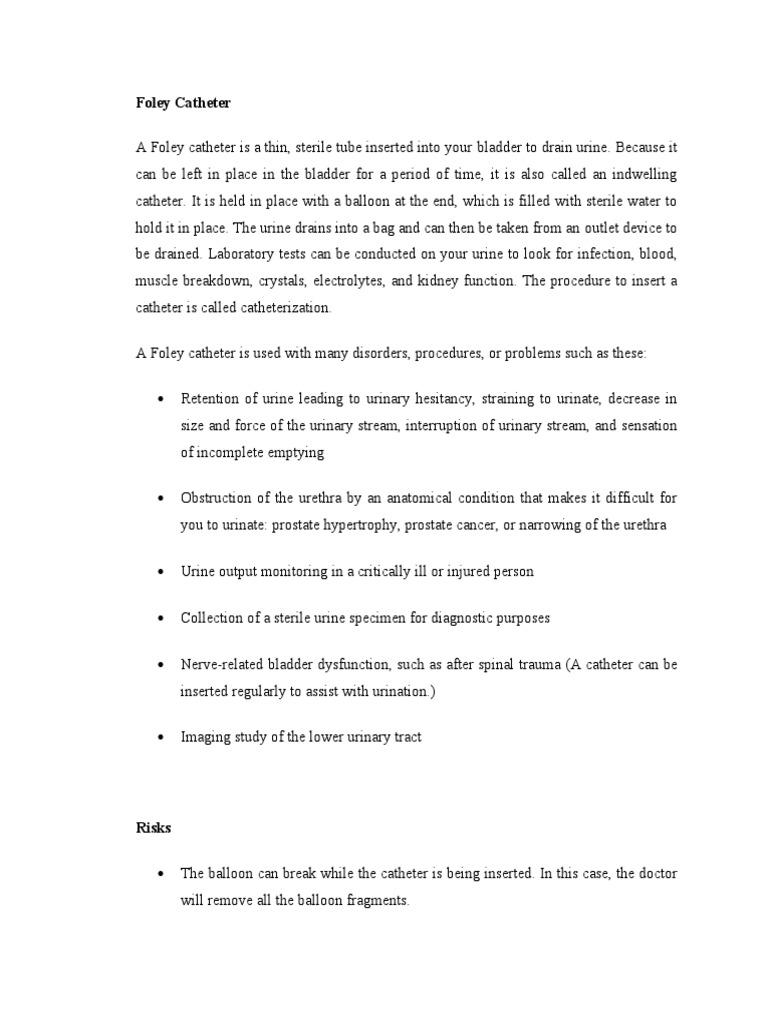 Foley Catheter Introduction | PDF | Urinary Incontinence | Catheter