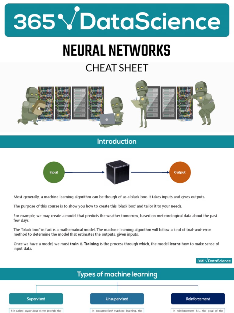 Neural Network Cheat Sheet Guide | PDF | Machine Learning | Statistical ...