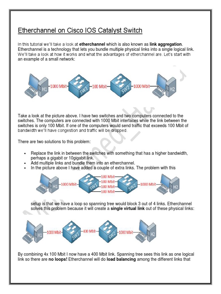 Layer 3 Etherchannel On Cisco IOS Switch PDF | PDF | Data Transmission ... Layer 3 Etherchannel On Cisco IOS Switch PDF | PDF | Data Transmission ...