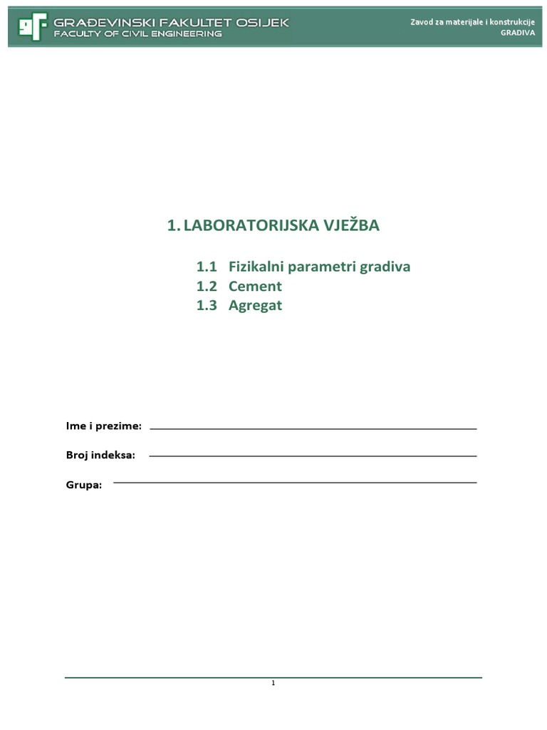 Laboratorijska Vjezba 1 2 | PDF