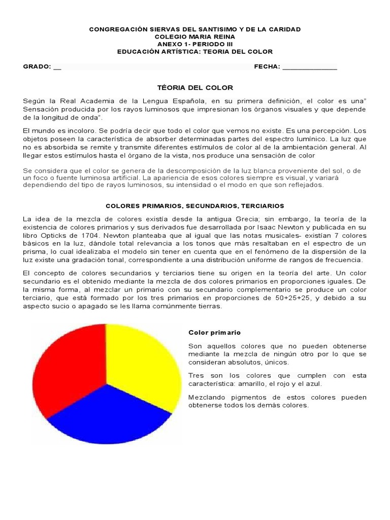 Anexo N°1 Teoria Del Color | PDF | Color | Amarillo