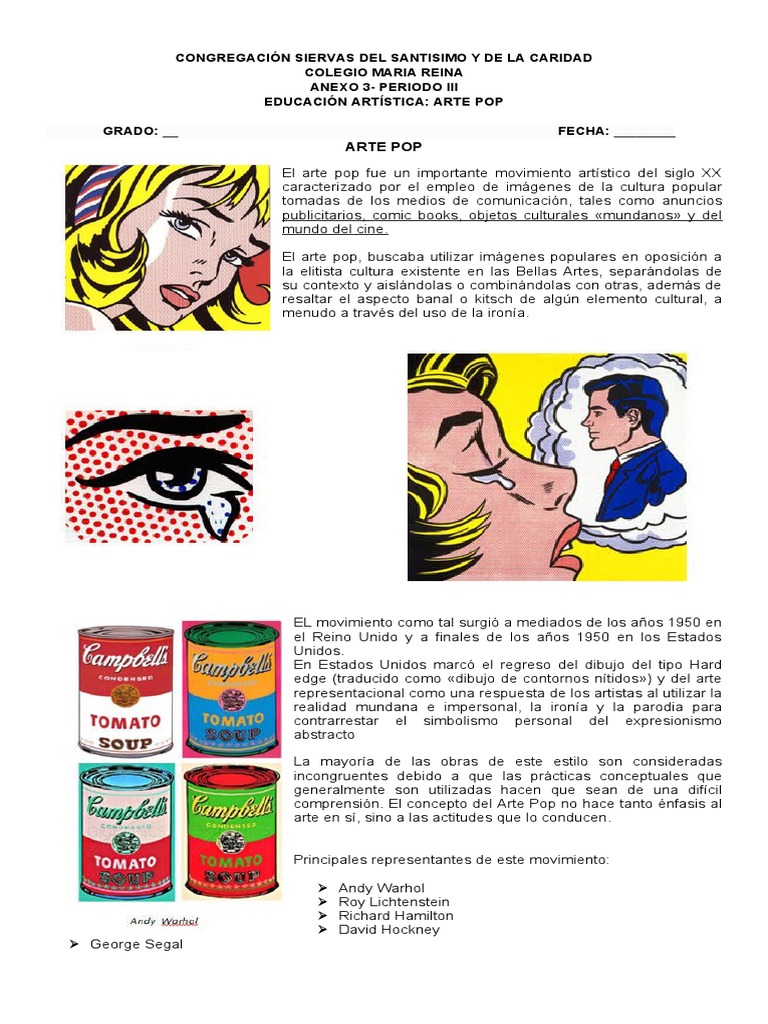 Anexo N°3 Arte Pop | PDF | Pinturas | Artes (general)