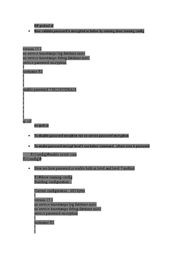RIP Protocol | PDF | Secure Shell | Command Line Interface