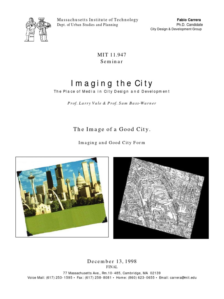 The Image of A Good City PDF | PDF | Mental Image | Perception