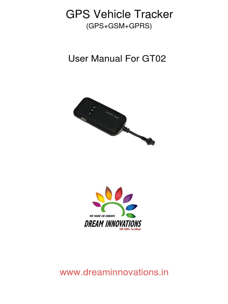 GPS Vehicle Tracker: User Manual For GT02 | PDF