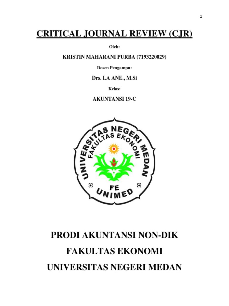 Tugas CJR Akuntansi Biaya UNIMED | PDF