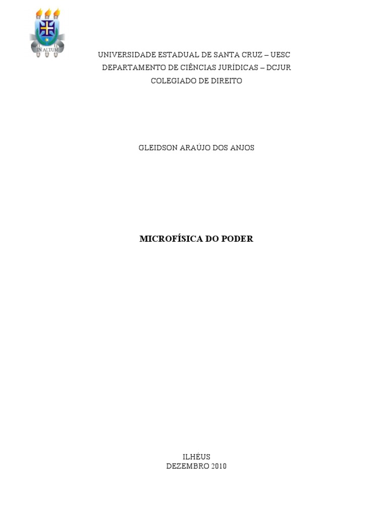 Microfísica Do Poder | PDF | Michel Foucault | Poder (social e político)