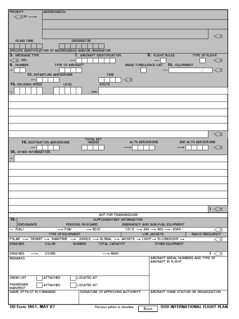 DD 1801 | PDF | Transport Disasters | Aerospace Engineering