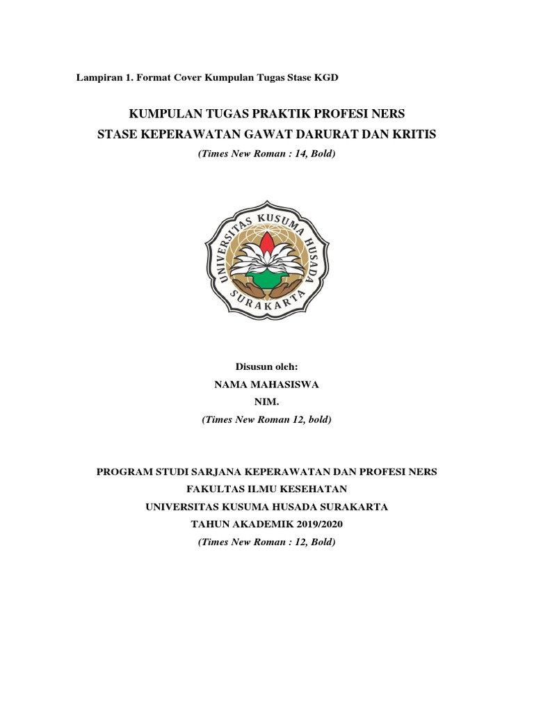 Format Laporan Pembelajaran - Stase KGD - Ners 11 | PDF