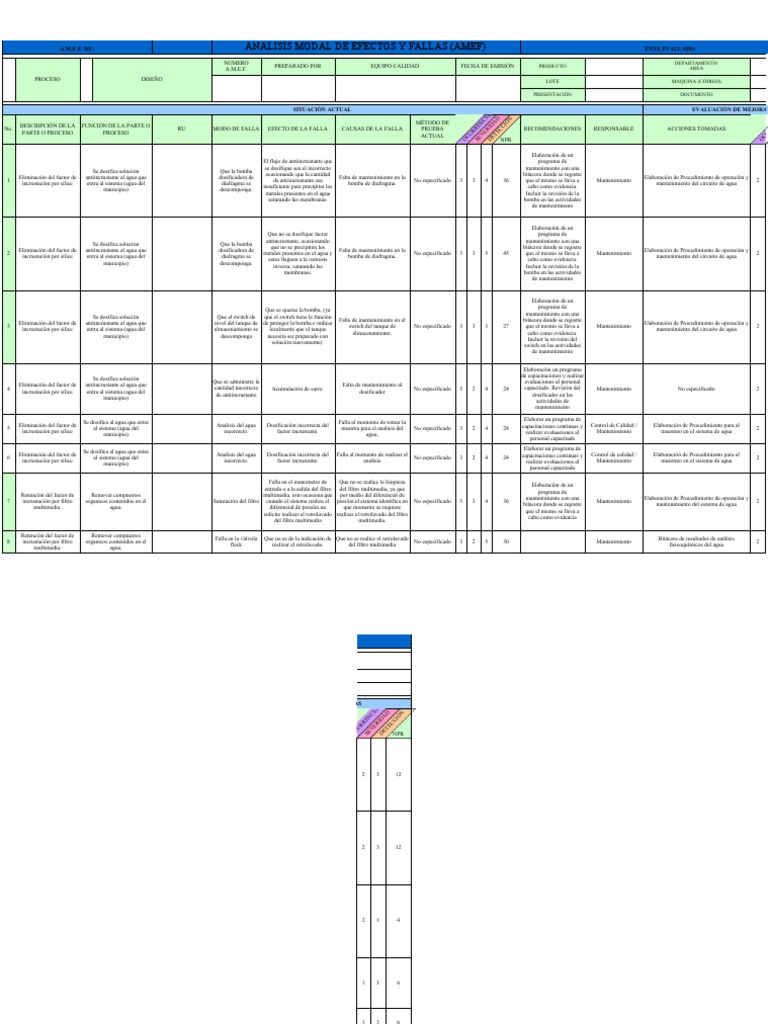AMEF Ejemplo | PDF | Agua | Bienestar