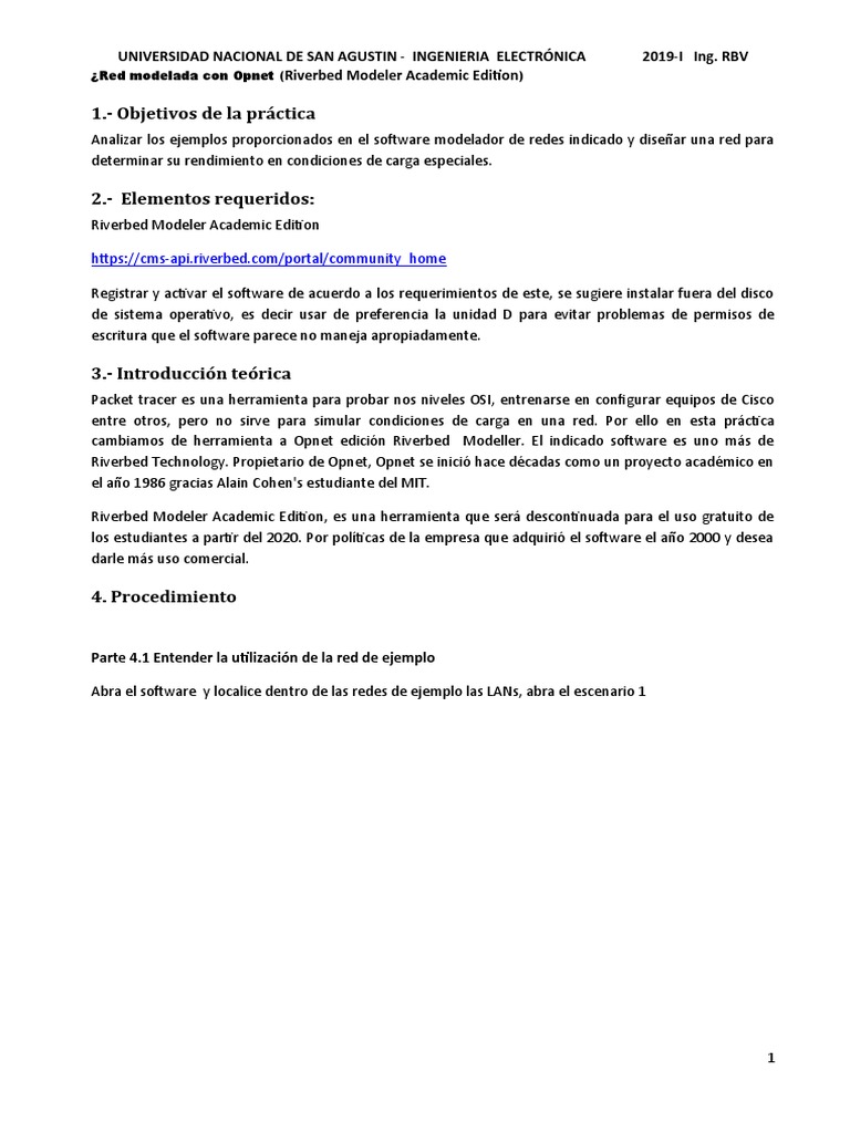 Modelado de Redes con Riverbed Opnet | PDF | Conmutador de red | Software