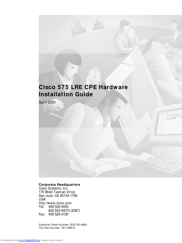 Cisco 575 LRE CPE Hardware Installation Guide: April 2001 | PDF ...