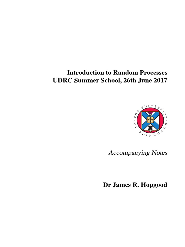 Introduction To Random Processes Handouts PDF | PDF | Discrete Fourier ...