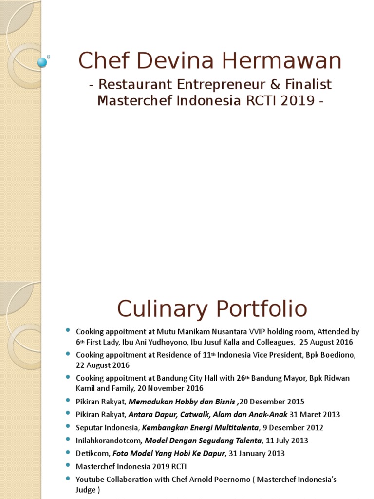 Chef Devina Hermawan: - Restaurant Entrepreneur & Finalist Masterchef ...