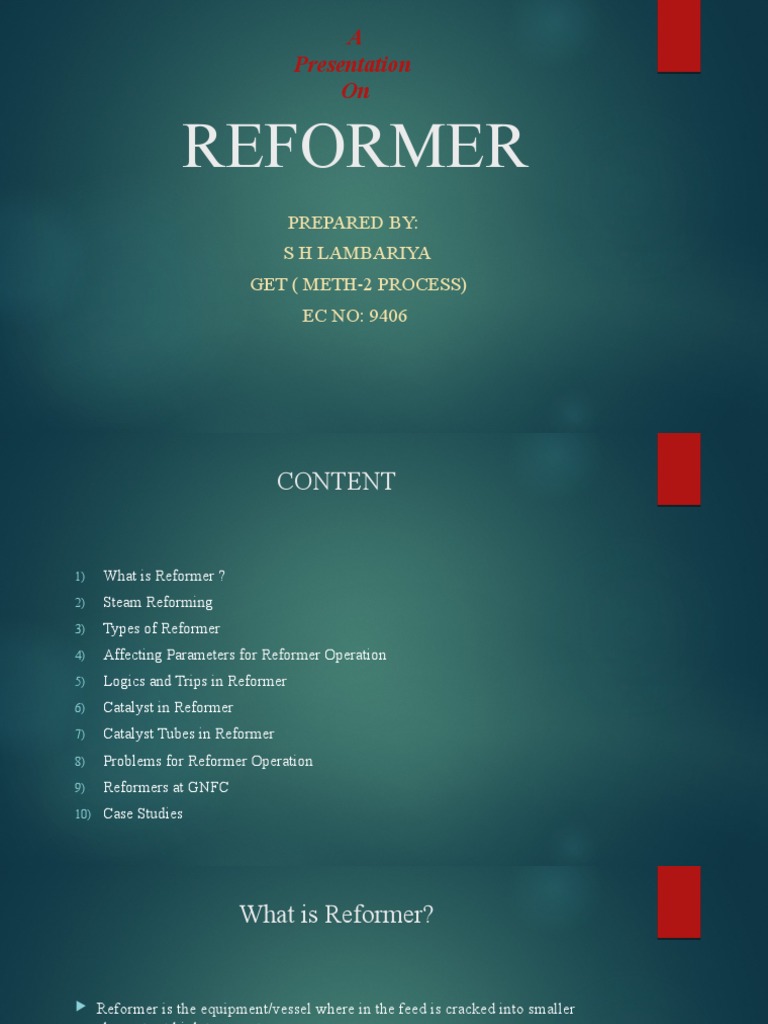 Overview of Reformers in Oil & Gas | PDF | Catalysis | Chemical Reactions