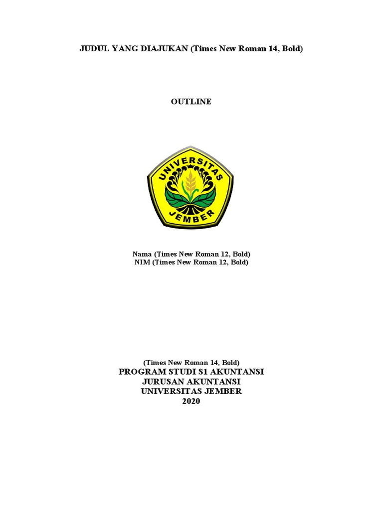 Template Outline Pengajuan Judul Skripsi | PDF