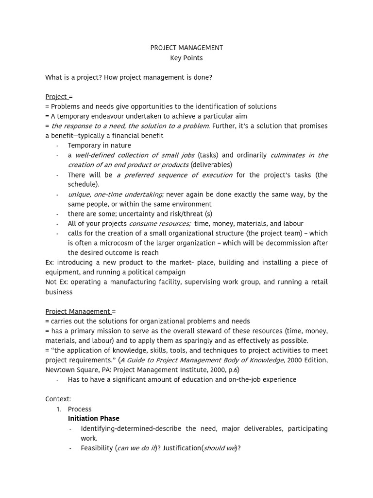 IPM - Project Management Key Words - Monica Rikimata | PDF | Project ...