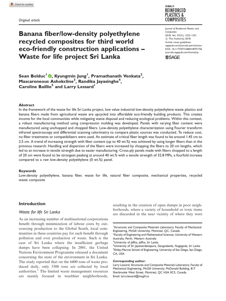 Banana Fiber Pdf Composite Material Fibers