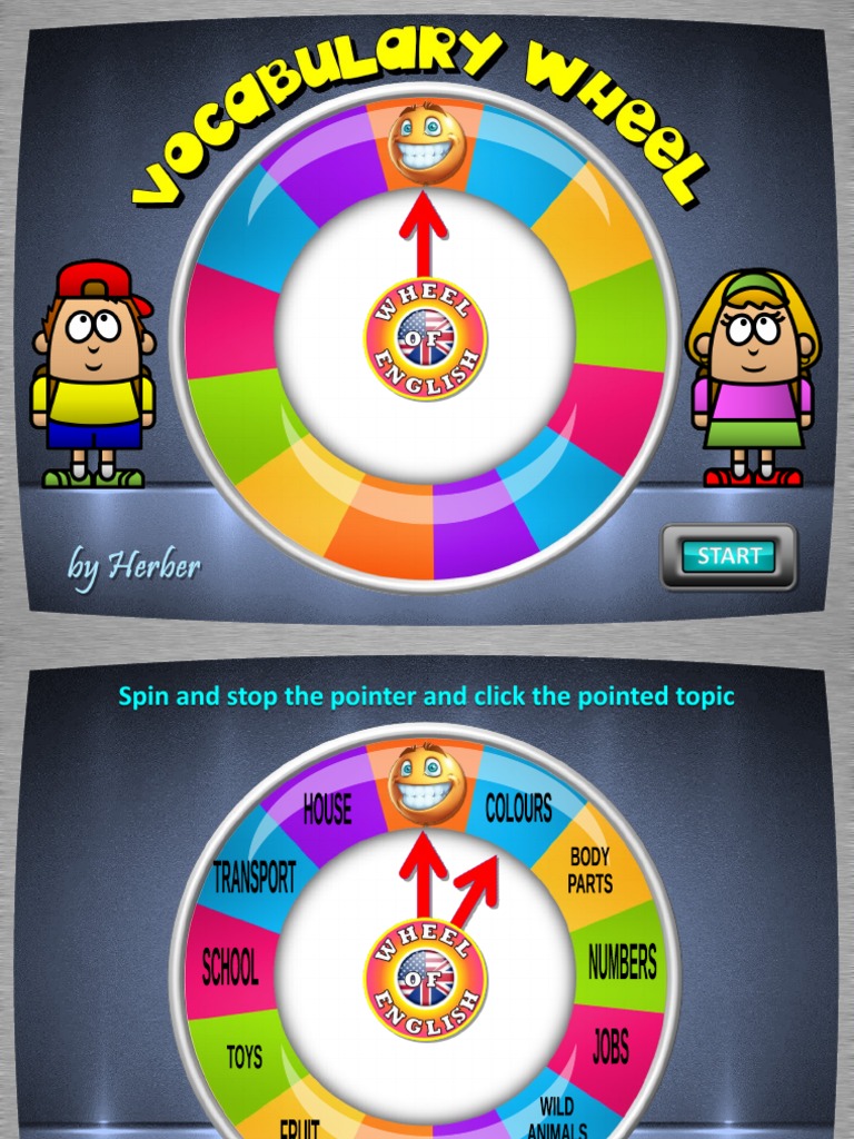 Vocabulary Wheel Game Activities | PDF | Leisure | Nature