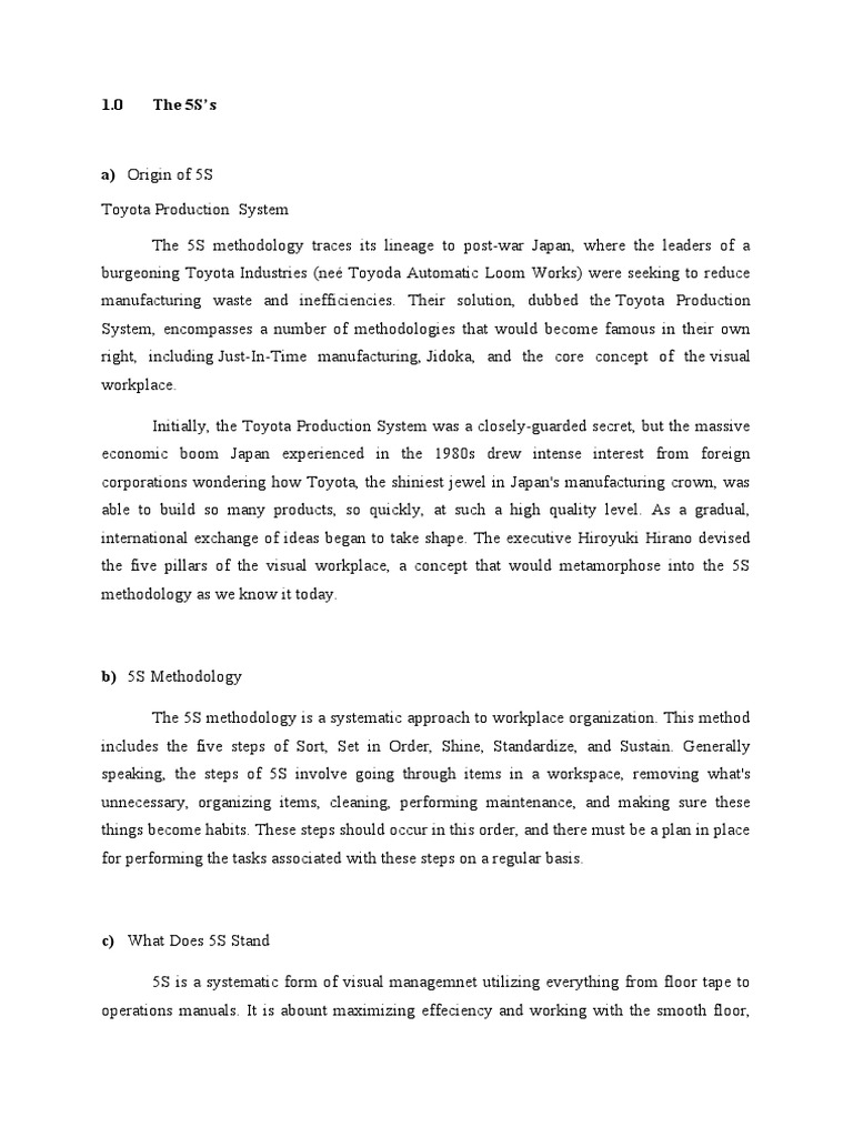 5s, Kaizen, Kanban System | PDF | Lean Manufacturing | Inventory