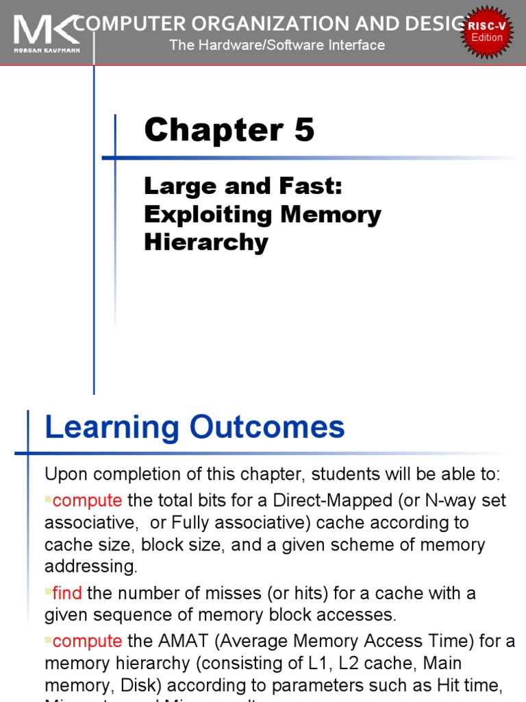 Large and Fast: Exploiting Memory Hierarchy: Computer Organization and Design | PDF | Cpu Cache ...