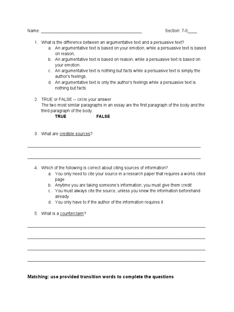 Blank Pre Post Test | PDF | Essays | Truth