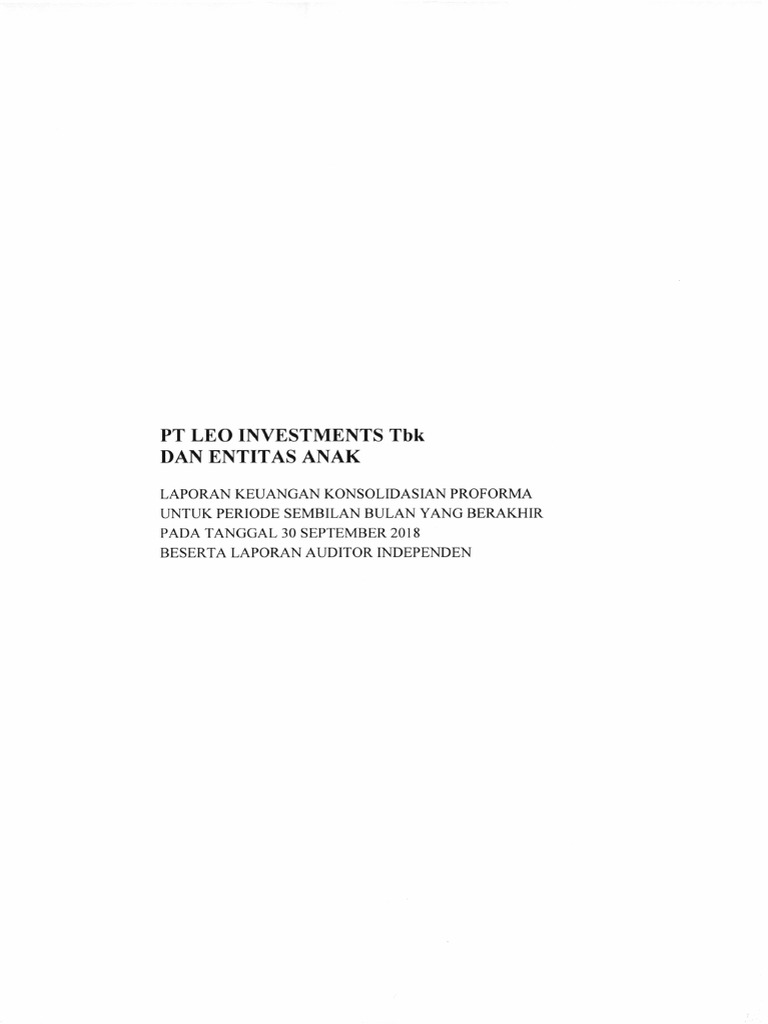 Lap - Keu PT LEO Invesment | PDF