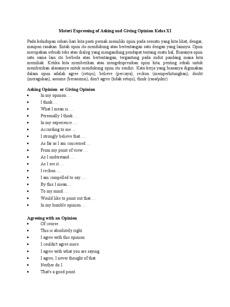 Expressing and Requesting Opinions: A Guide to Using Common Phrases in ...