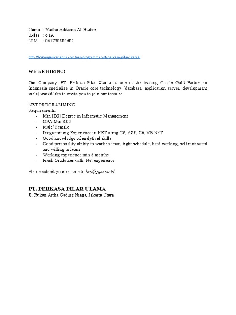 Job Advertisement | PDF