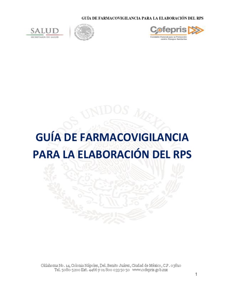 Guía de Farmacovigilancia para La Elaboración Del RPS 02-Agosto-2017 ...