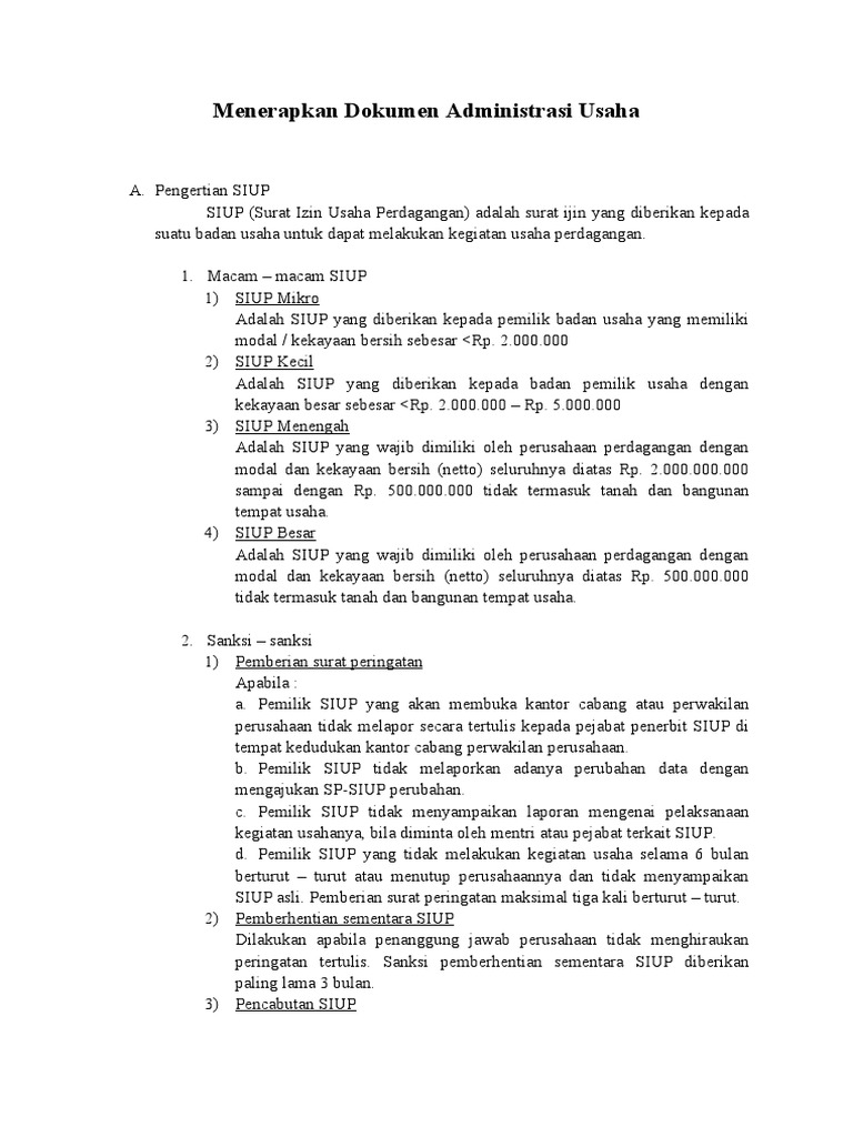 Administrasi Usaha Pdf