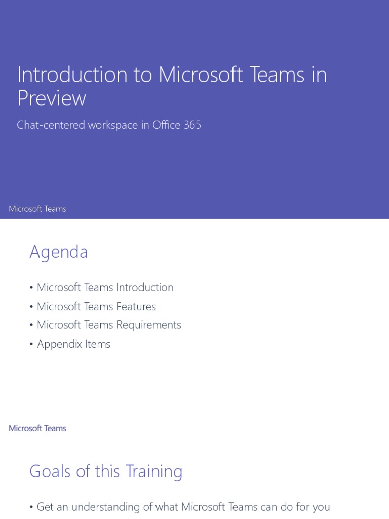 Microsoft Teams Overview and Features | PDF | Office 365 | Ios