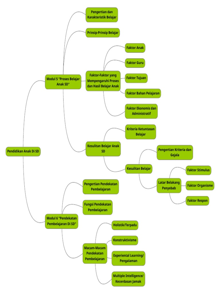 Peta Konsep Modul 5 Dan 6 Pendidikan Anak Di SD | PDF