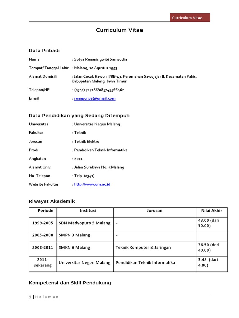 Curriculum Vitae-Rena | PDF