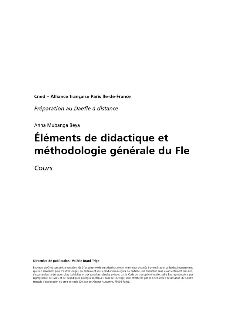 Méthodologie Du Fle Pdf Pédagogie Sémiotique